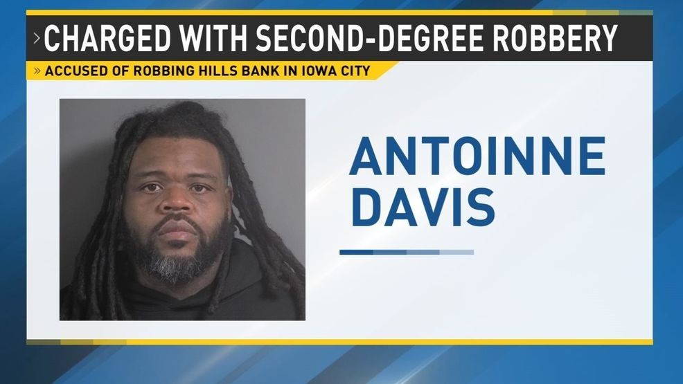 Iowa City police arrest Davenport man in Hills Bank robbery