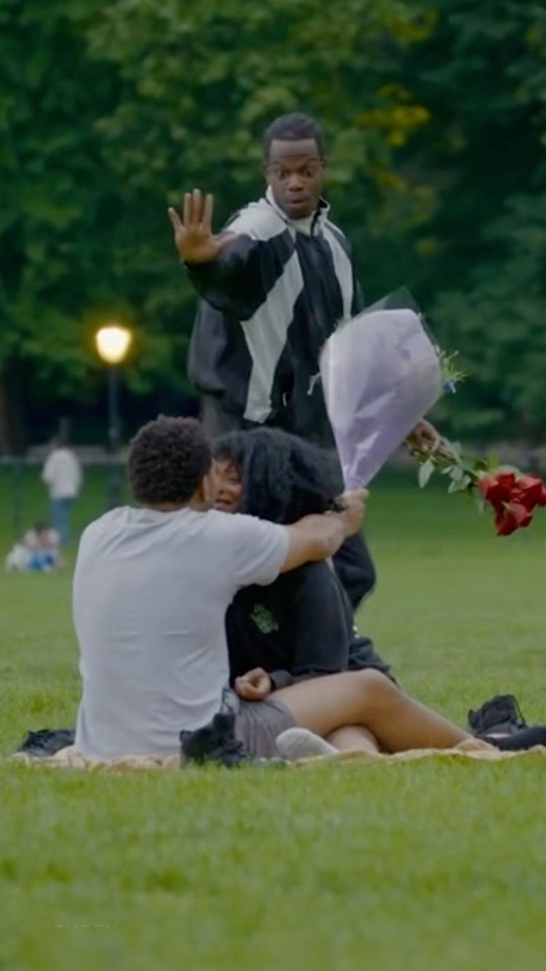 A quiet moment with flowers and smiles