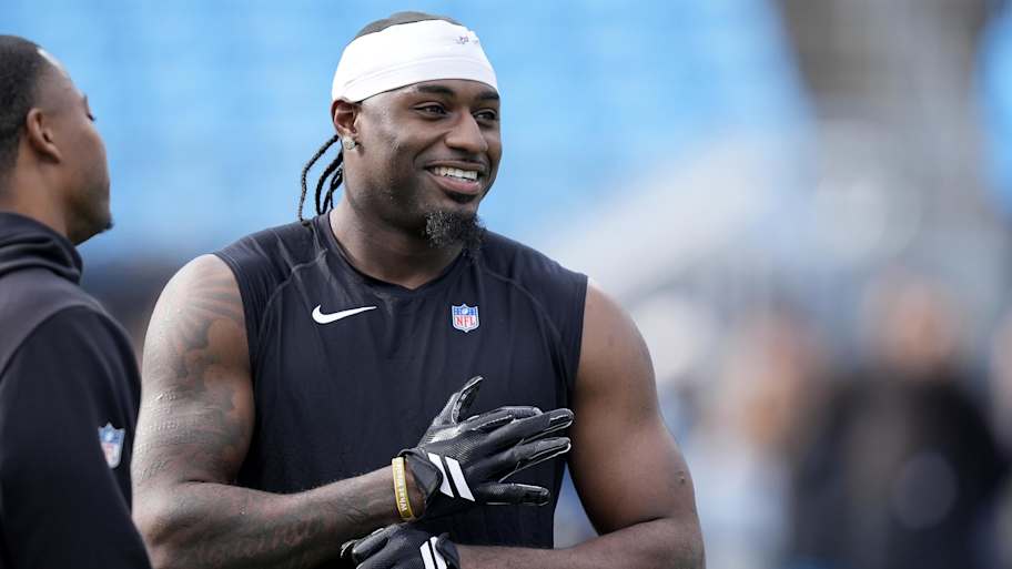 Panthers receiver Xavier Legette rides his horse in cowboy fit to Rams ...