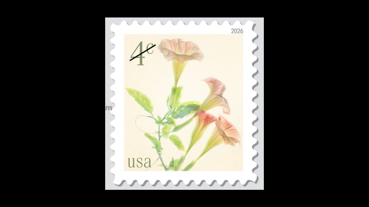 USPS issues 4-cent angel’s trumpets stamp