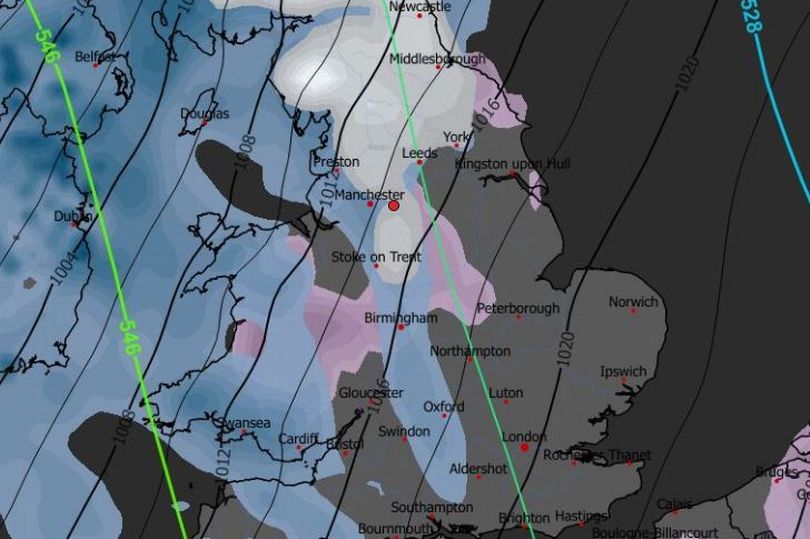 UK weather maps show exact time more snow will hit Yorkshire on Sunday