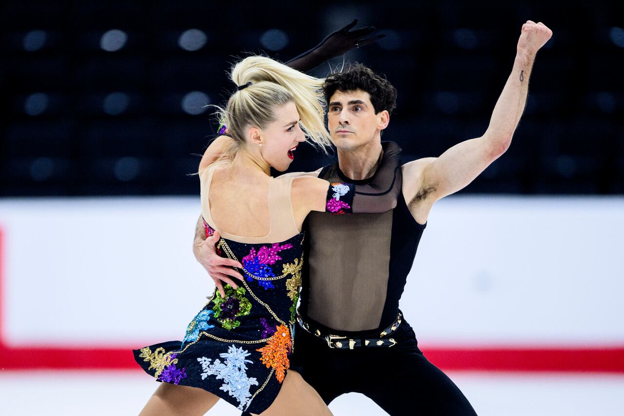 Canadian skaters Piper Gilles and Paul Poirier 1st after rhythm dance ...