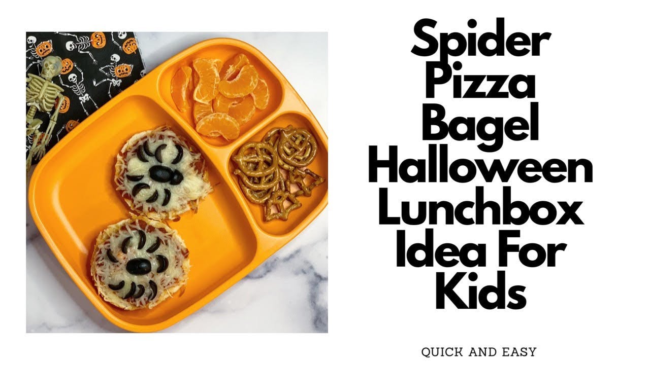 Spider Pizza Bagel Bites I Halloween Lunch Box Idea For Kids Fun and ...