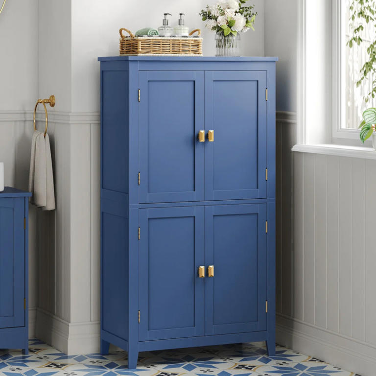 Wayfair is selling a freestanding cabinet for $87 that holds so much