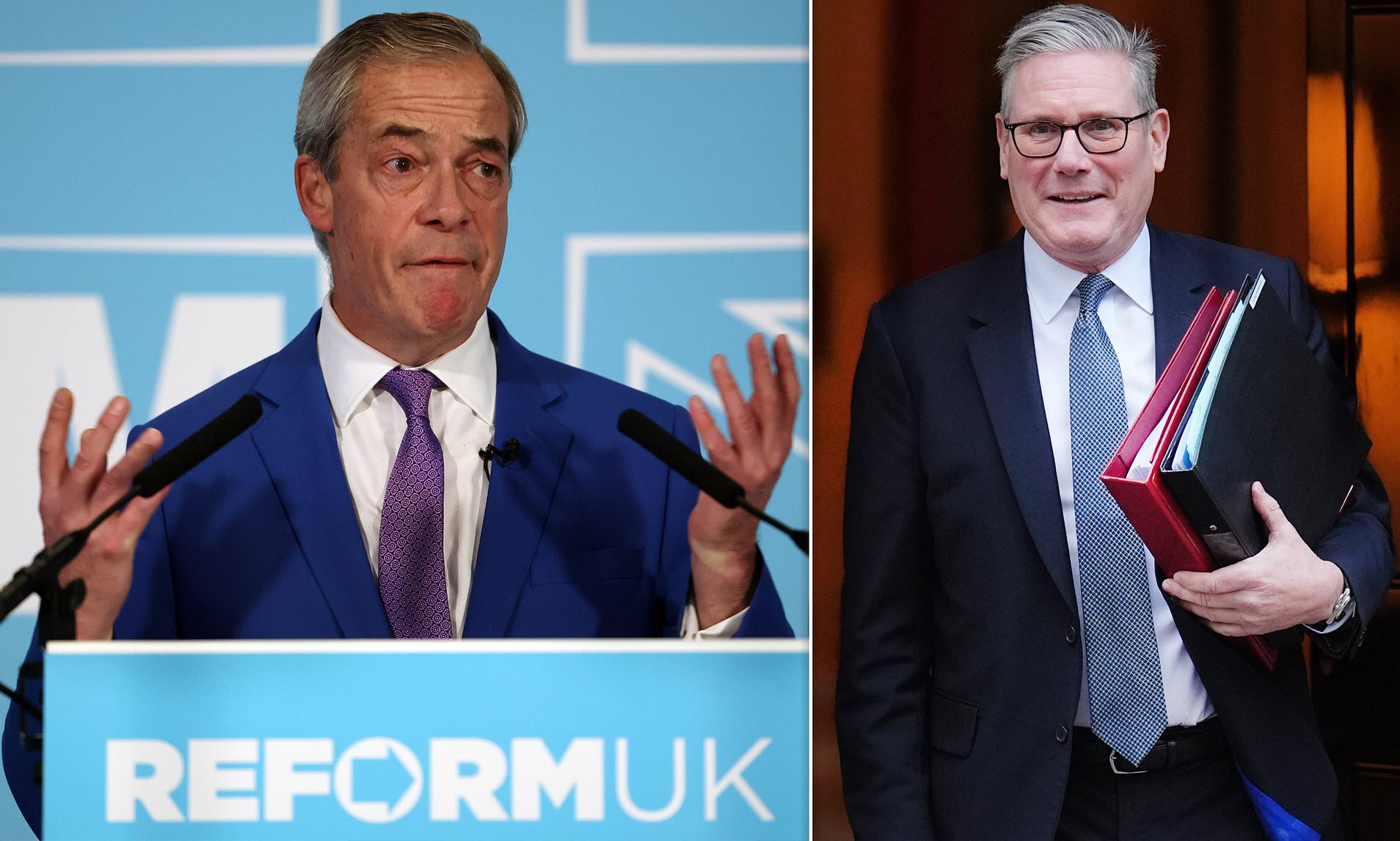 Farage accuses PM of turning UK into a 'military pygmy' as top brass ...