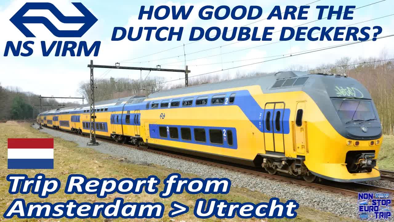 NS VIRM intercity double decker review / Amsterdam to Utrecht / Dutch ...