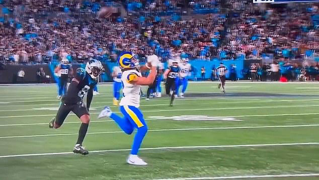 Rams superstar Puka Nacua consoled by his teammates after costly drop ...