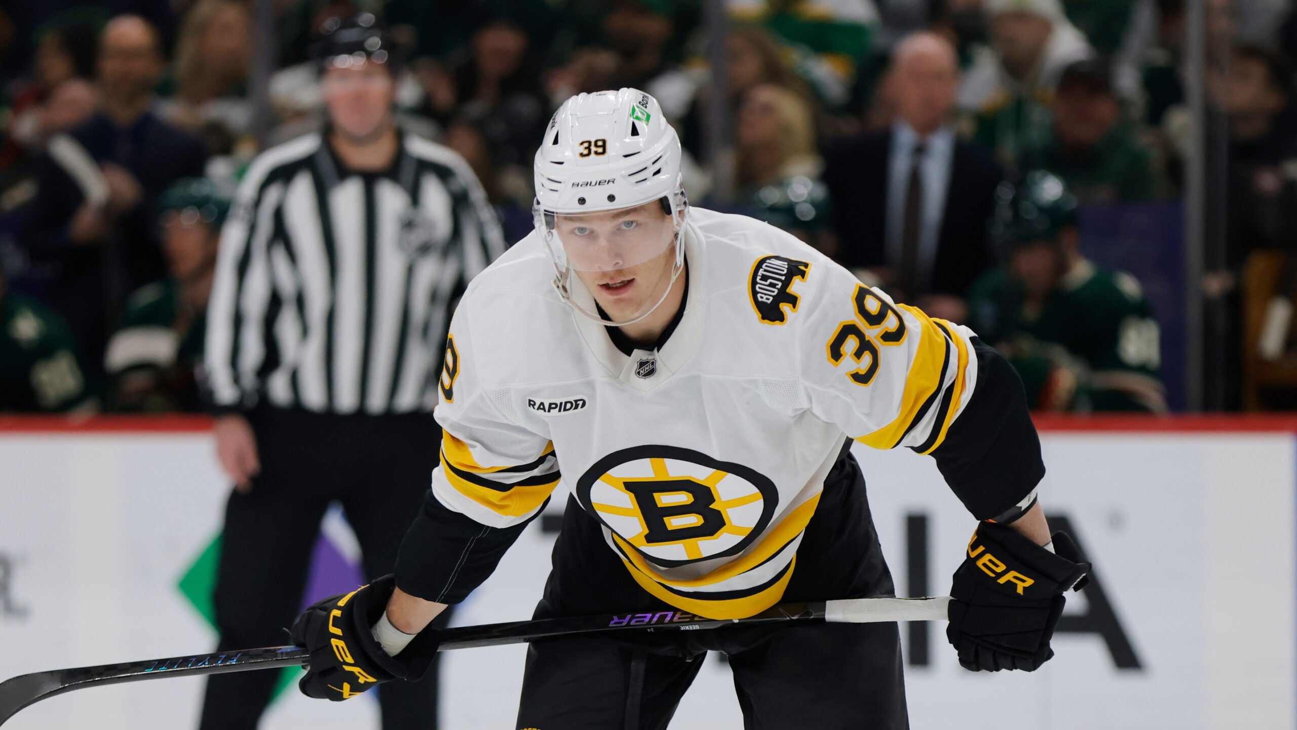 Bruins’ Morgan Geekie leaves game vs. Rangers to attend to family matter