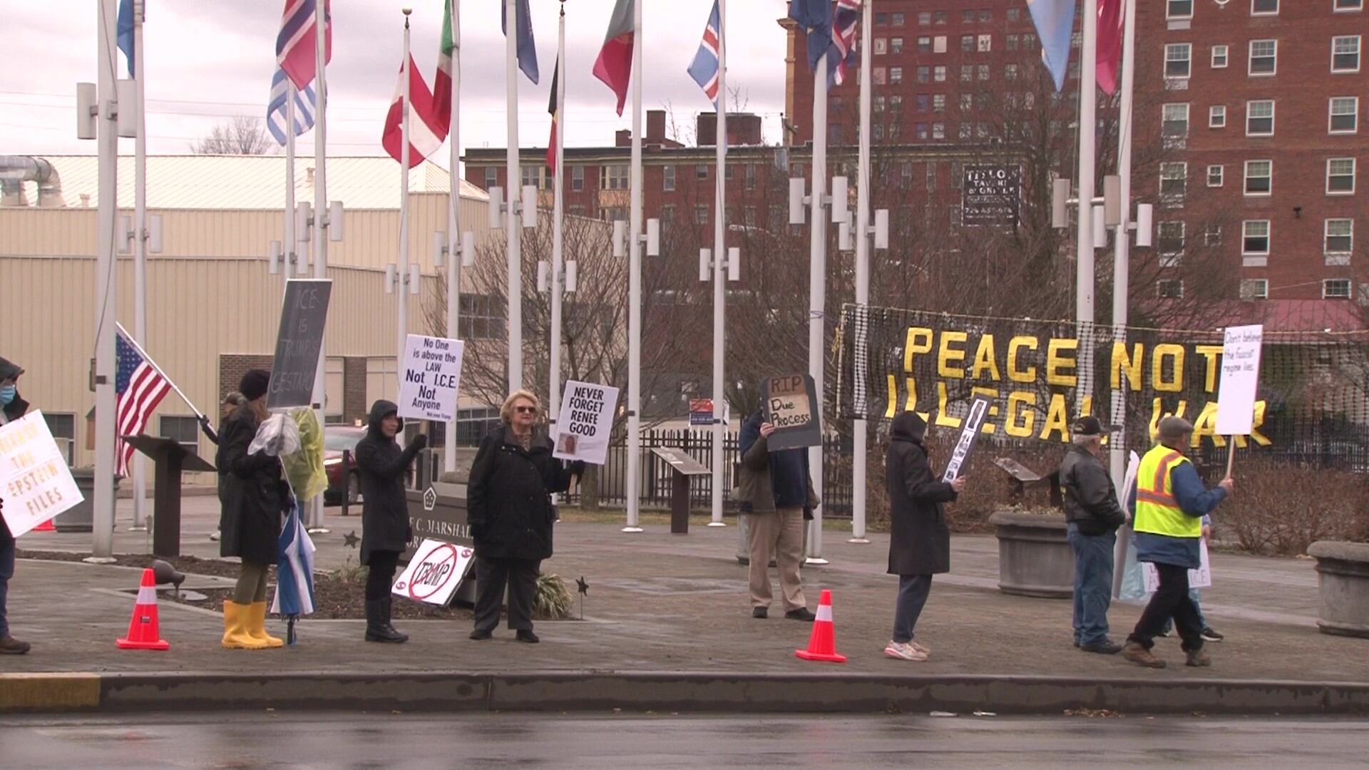 Protesters rally in Fayette County after woman shot, killed by ICE agent