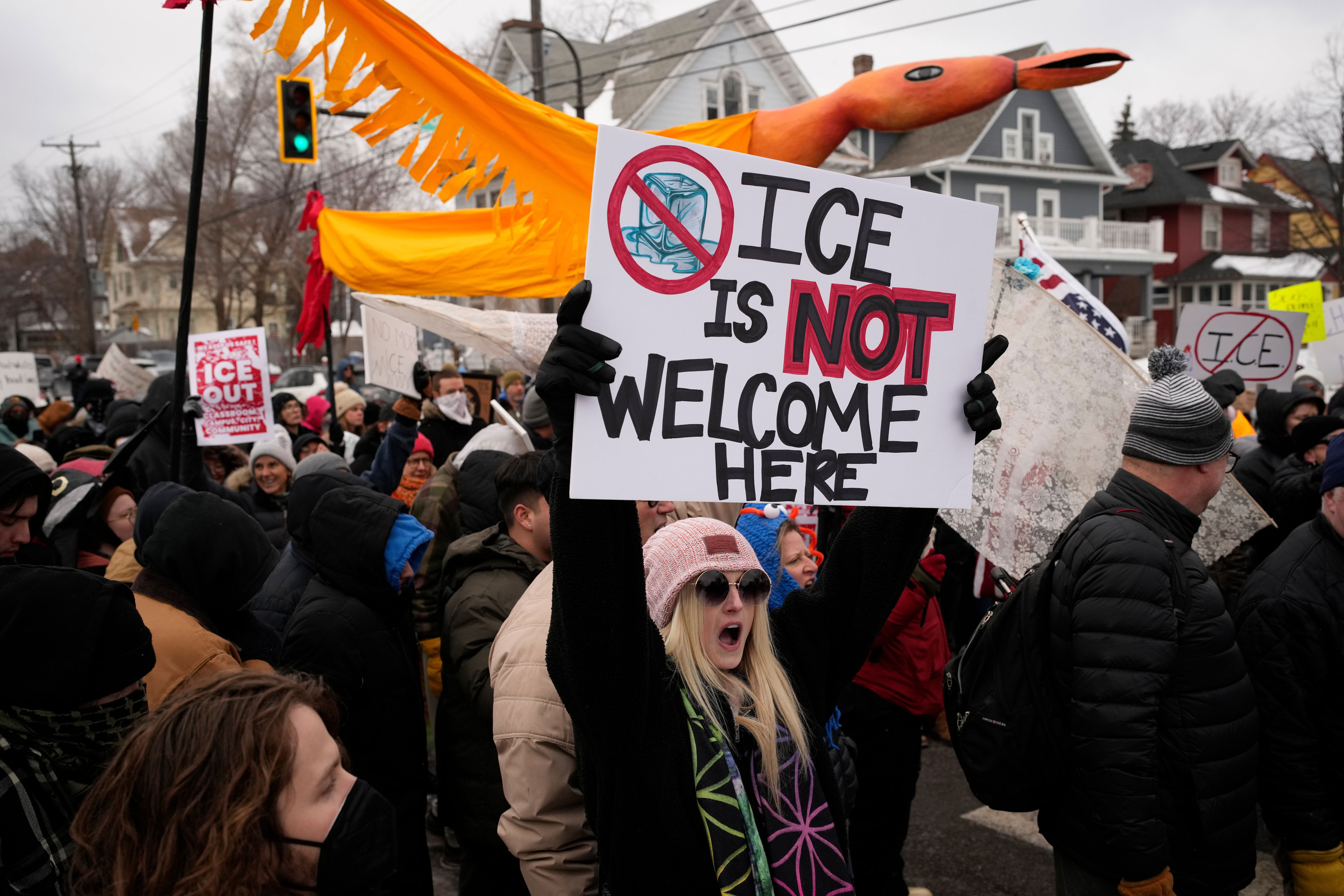 Thousands turn up for nationwide anti-ICE protests