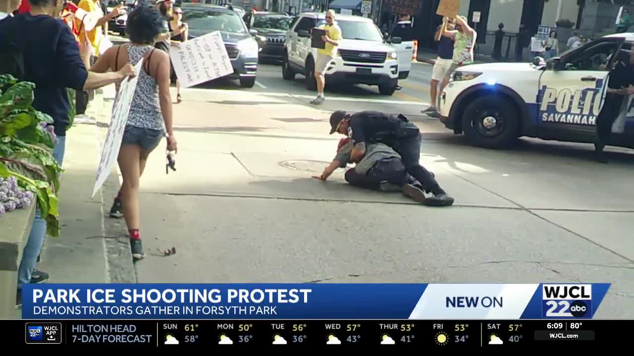 2 arrests made during anti-ICE march in Savannah on Saturday