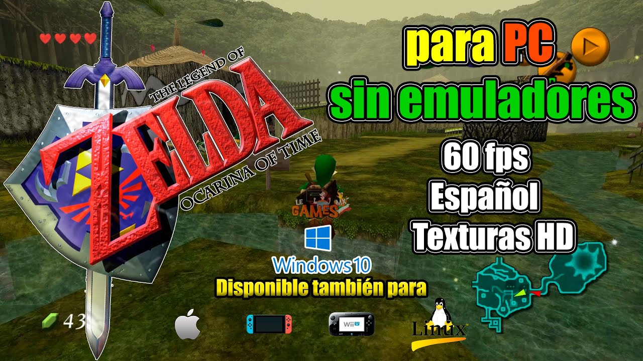 Zelda - Ocarina del tiempo para PC - sin emuladores - versión 7.0.1