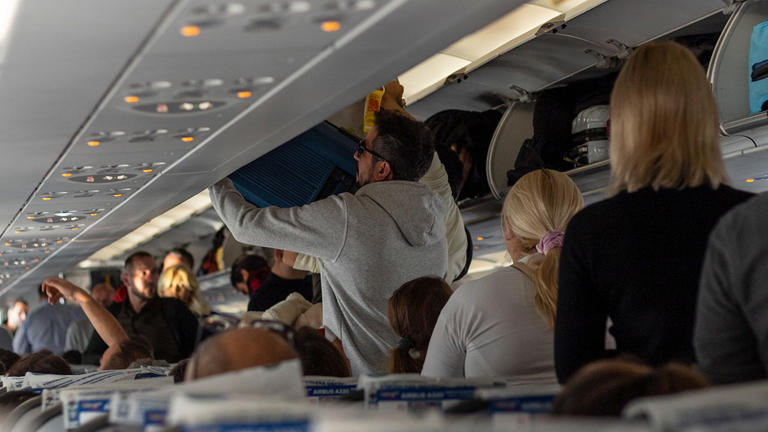 Standing up right after plane lands fuels viral debate about air travel ...