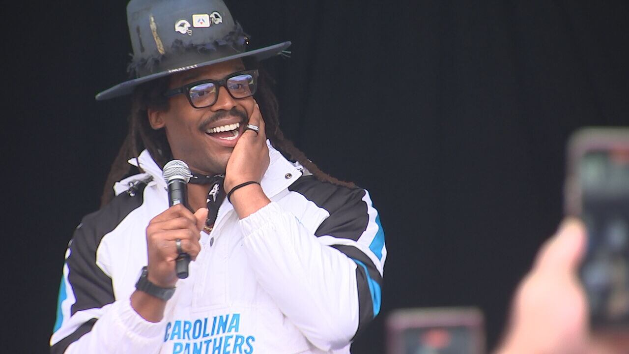 Cam Newton rallies Panthers fans in Uptown ahead of playoff game