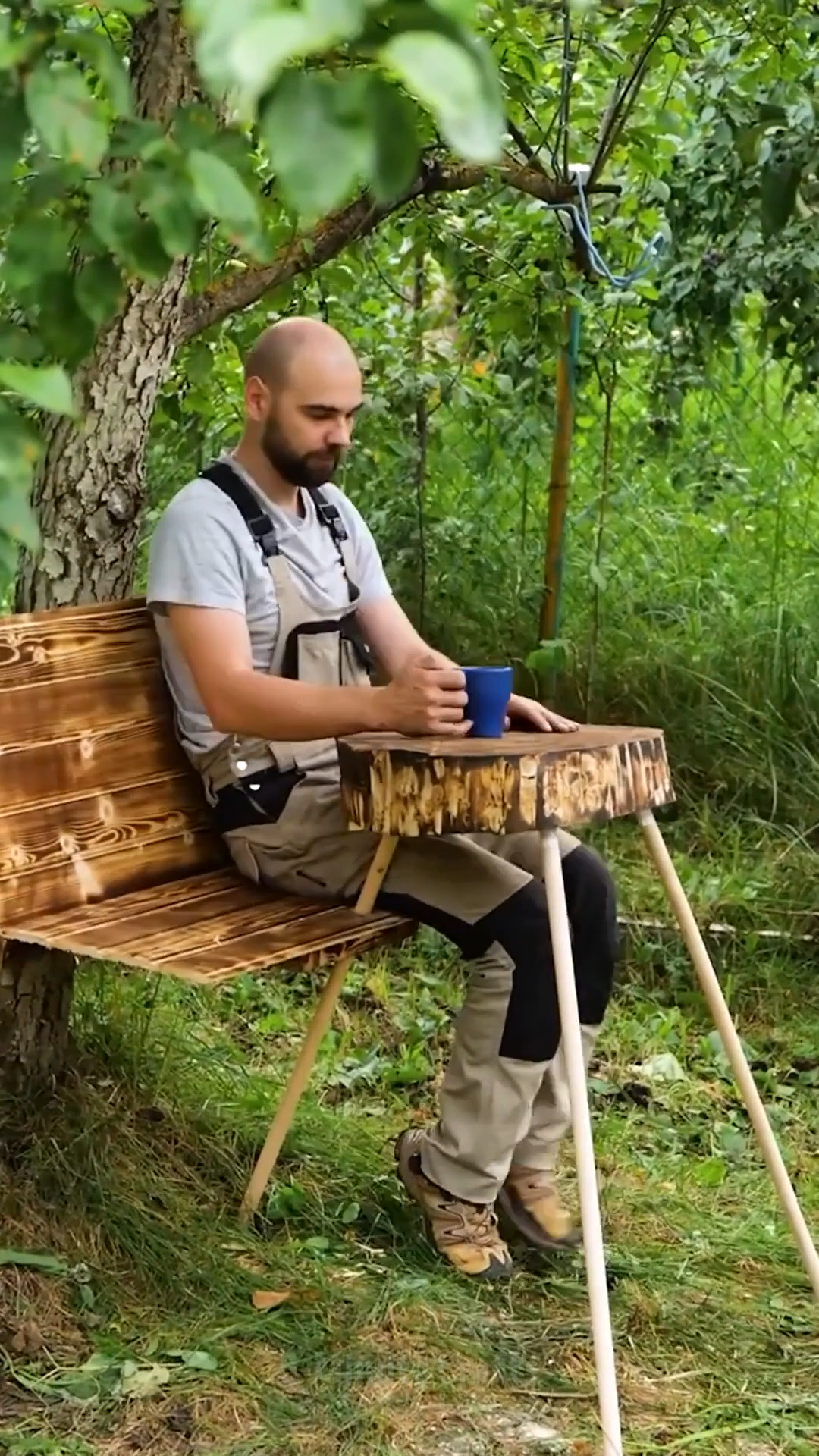 Elevate your outdoor space with a DIY tree bench