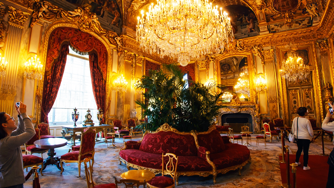 The grand interior of the Louvre’s Napoleon apartments