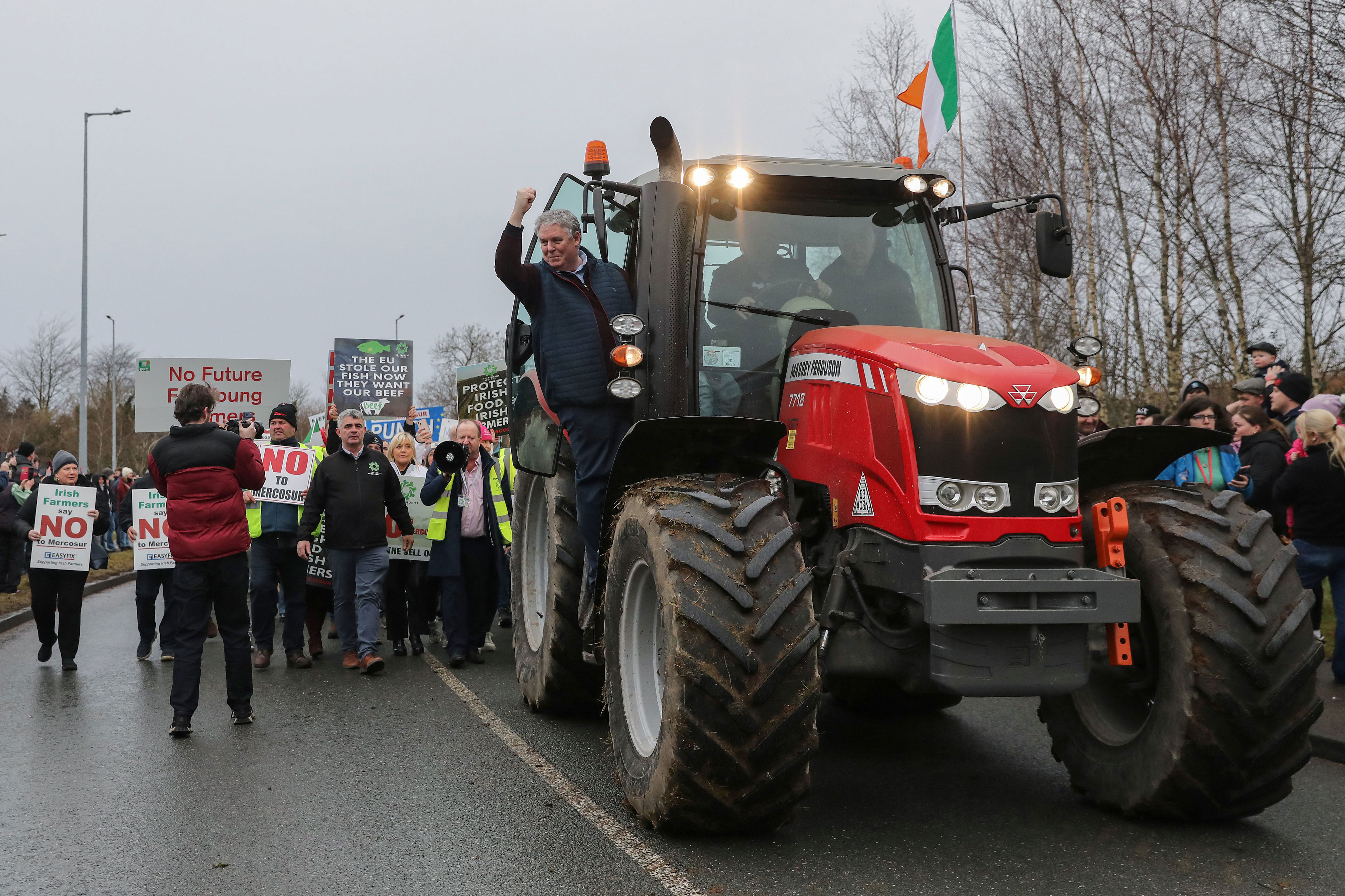 Thousands of Irish farmers protest EU’s Mercosur trade deal
