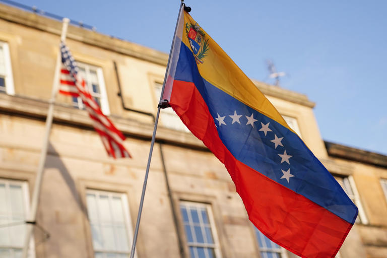 Protest against arrest of Venezuelan president held outside US ...