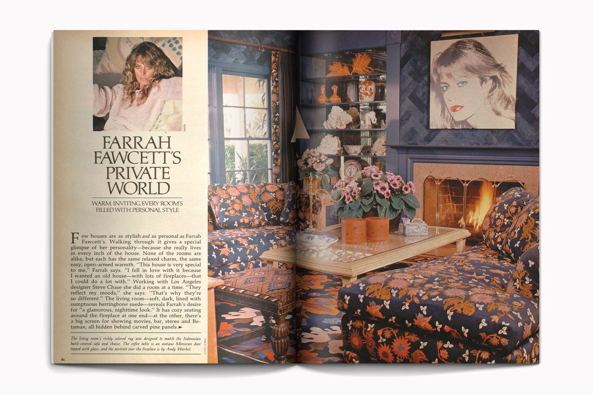 From the archive: Farrah Fawcett's home featured an Andy Warhol ...