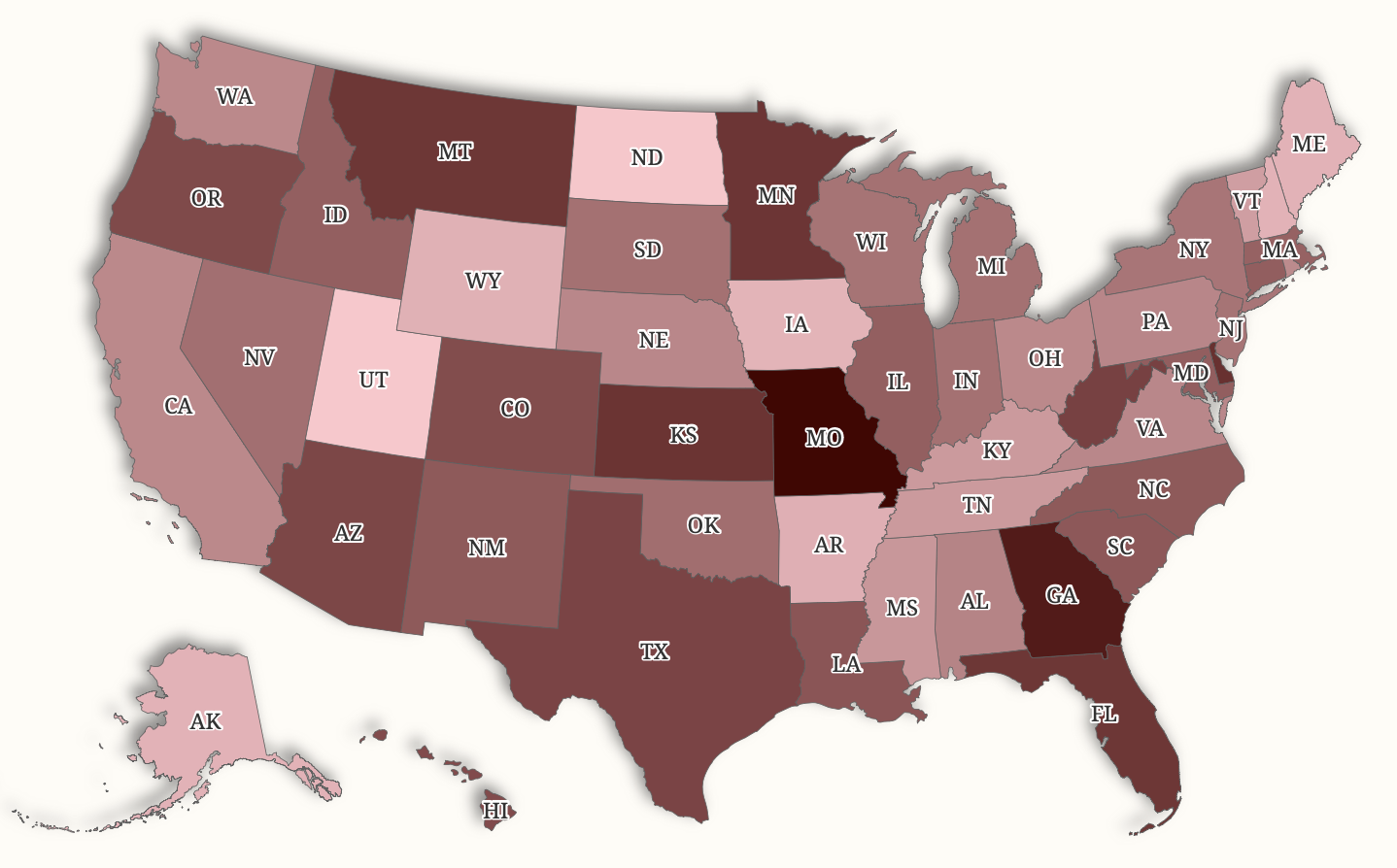 Map reveals America's worst credit score drops