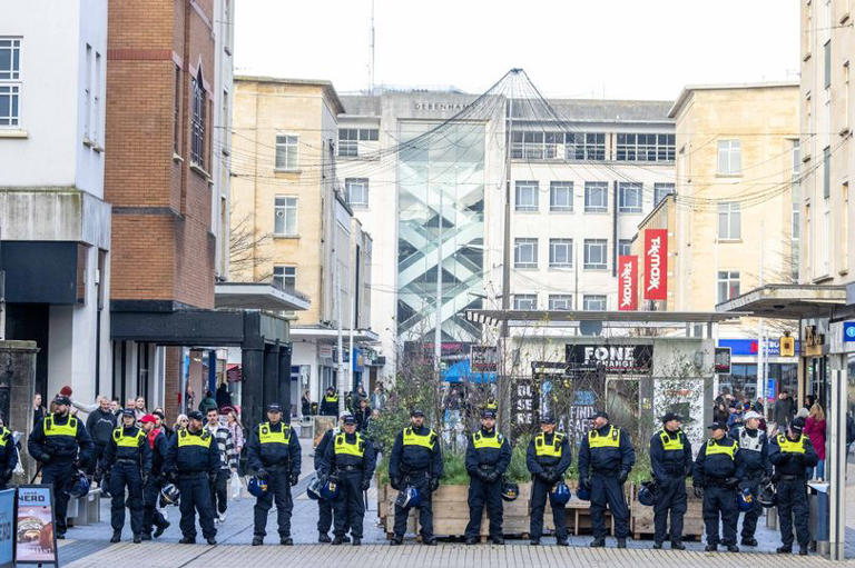 Protest and counter-demo take over major English city as police keep ...