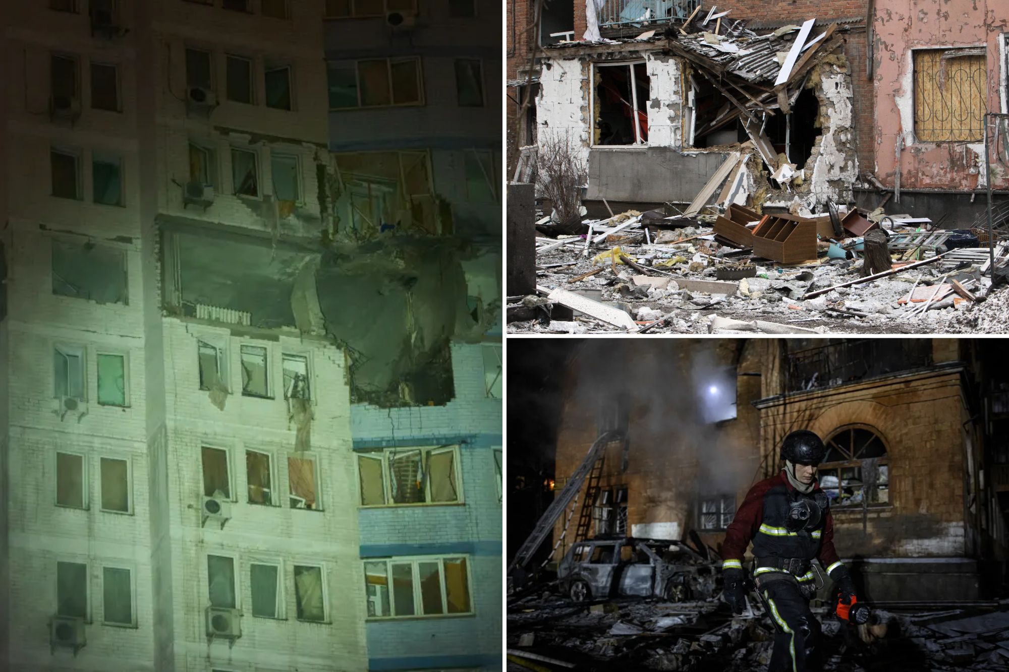 Ukrainian drones set fire to Russian oil depot after attack in Kyiv ...