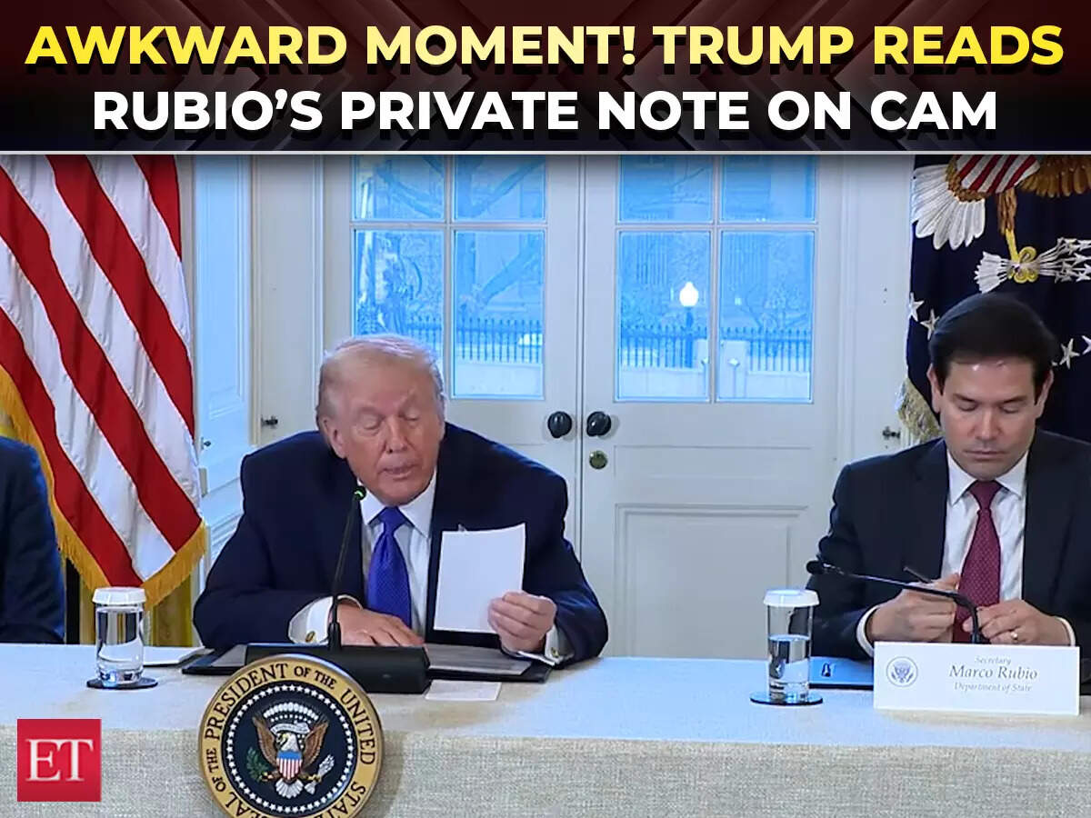 'Marco just gave me a note…': Rubio left speechless as Trump reads his ...