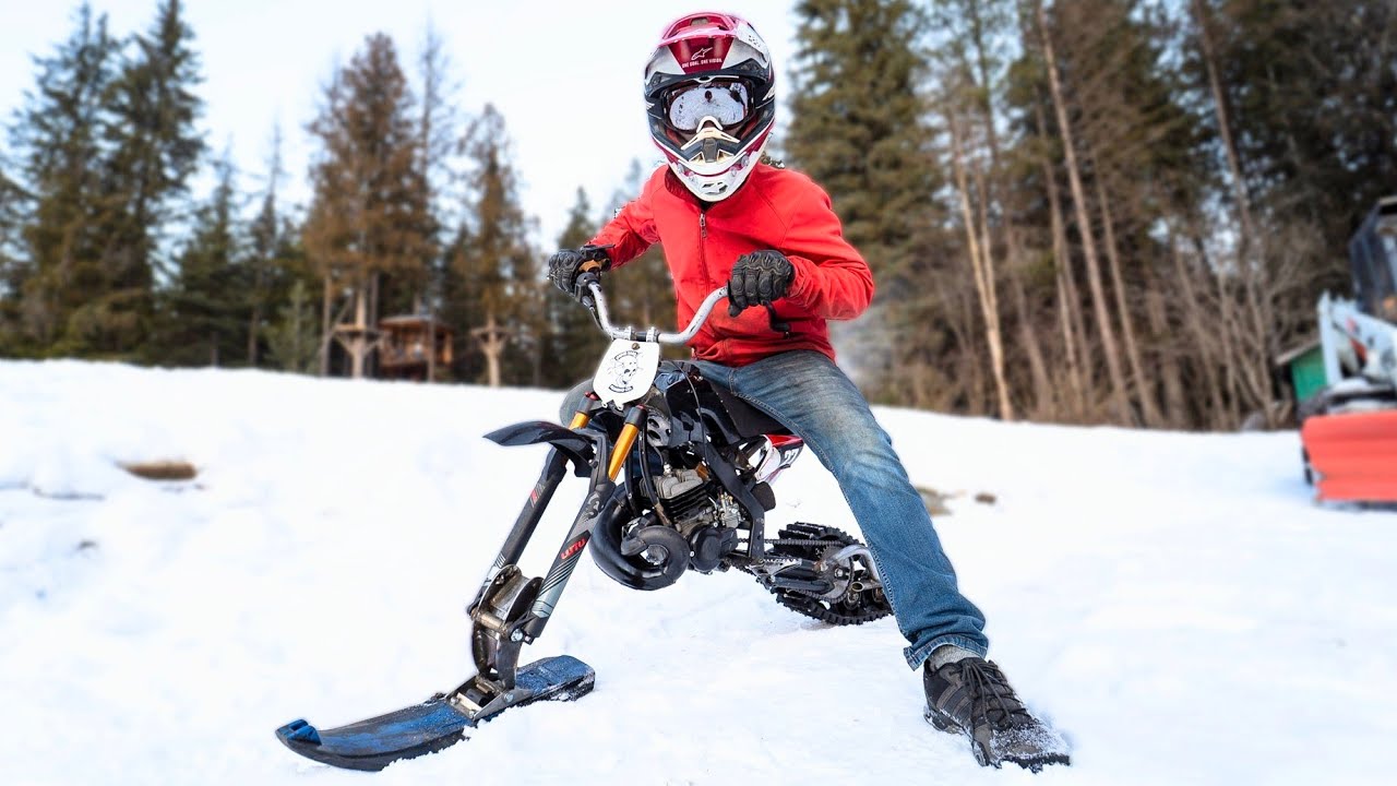 We built the world's smallest snow bike! ️