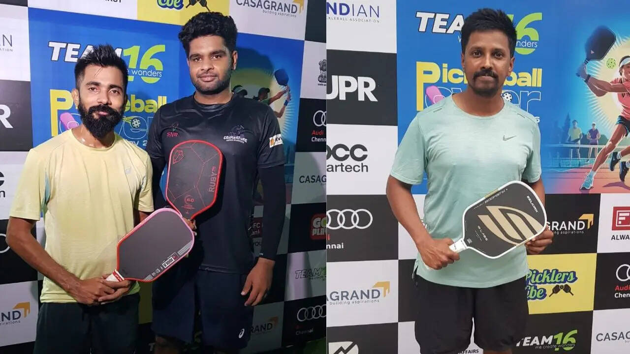 Team 16 pickleball power play day 1 round-up: Sanjay VR bags double ...