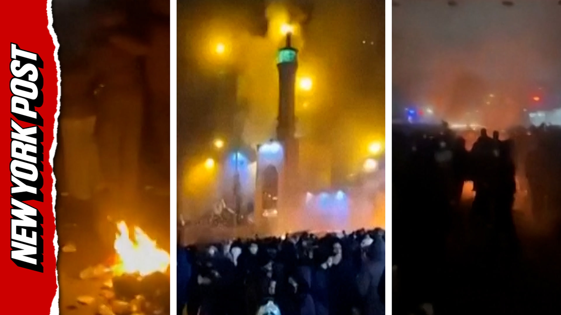Mosque burns in Tehran as protests as deadly protests rage on in Iran