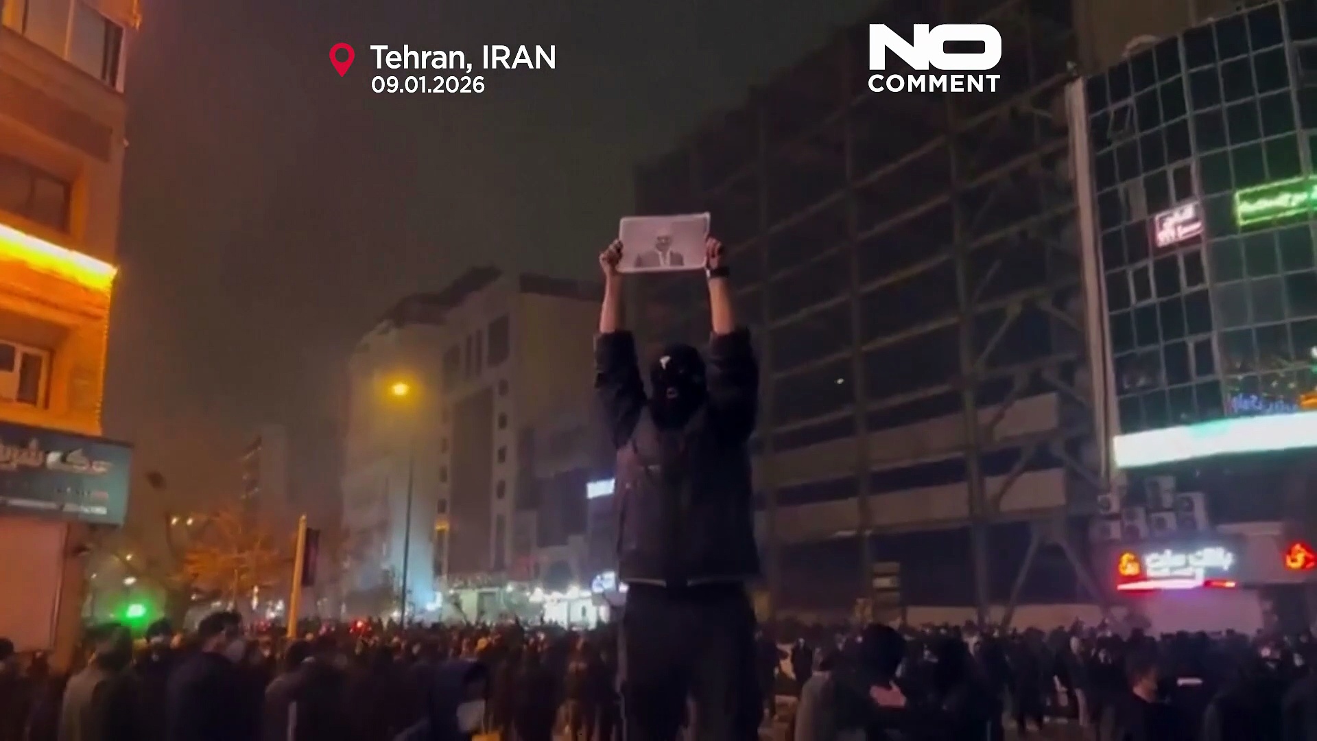 Footage shows government buildings on fire in Iran amid ongoing protests