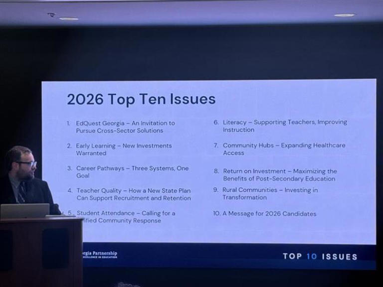Georgia education experts outline top 10 priorities for 2026 ...