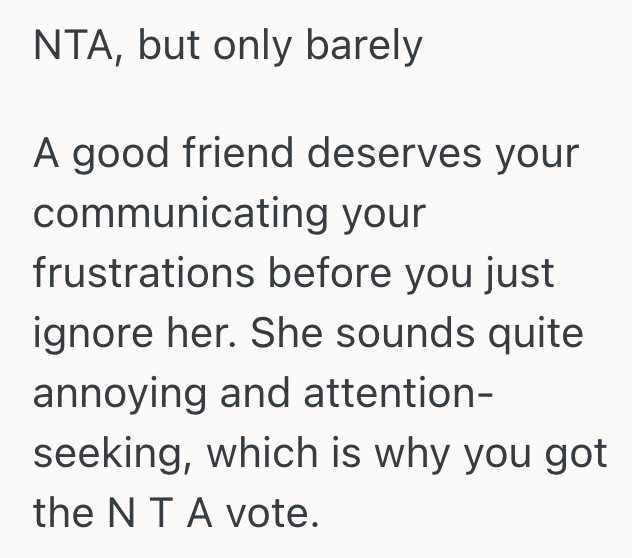 Friends are annoyed at how much she talks about being overweight, but ...