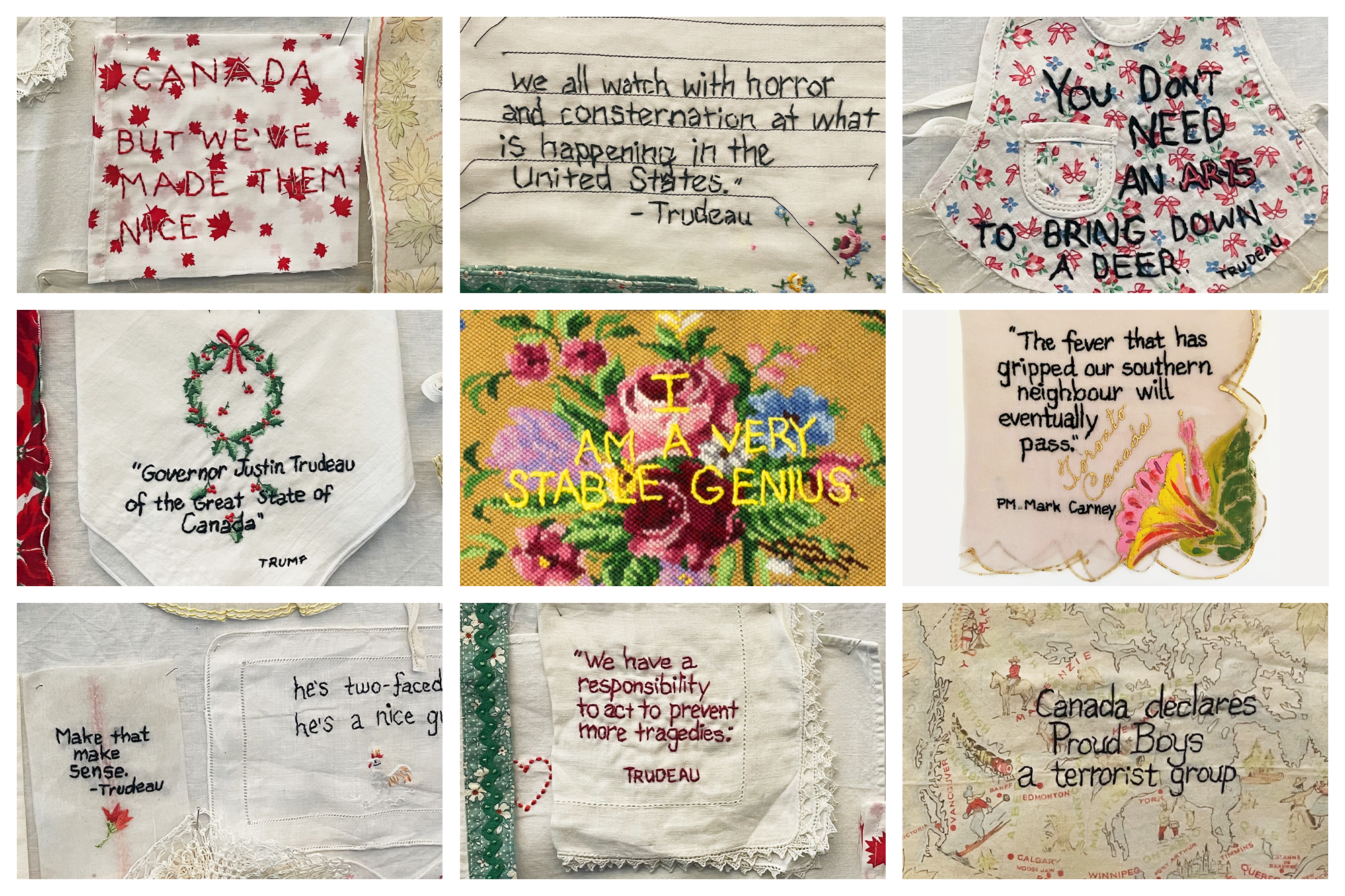 The Trump era, stitch by stitch