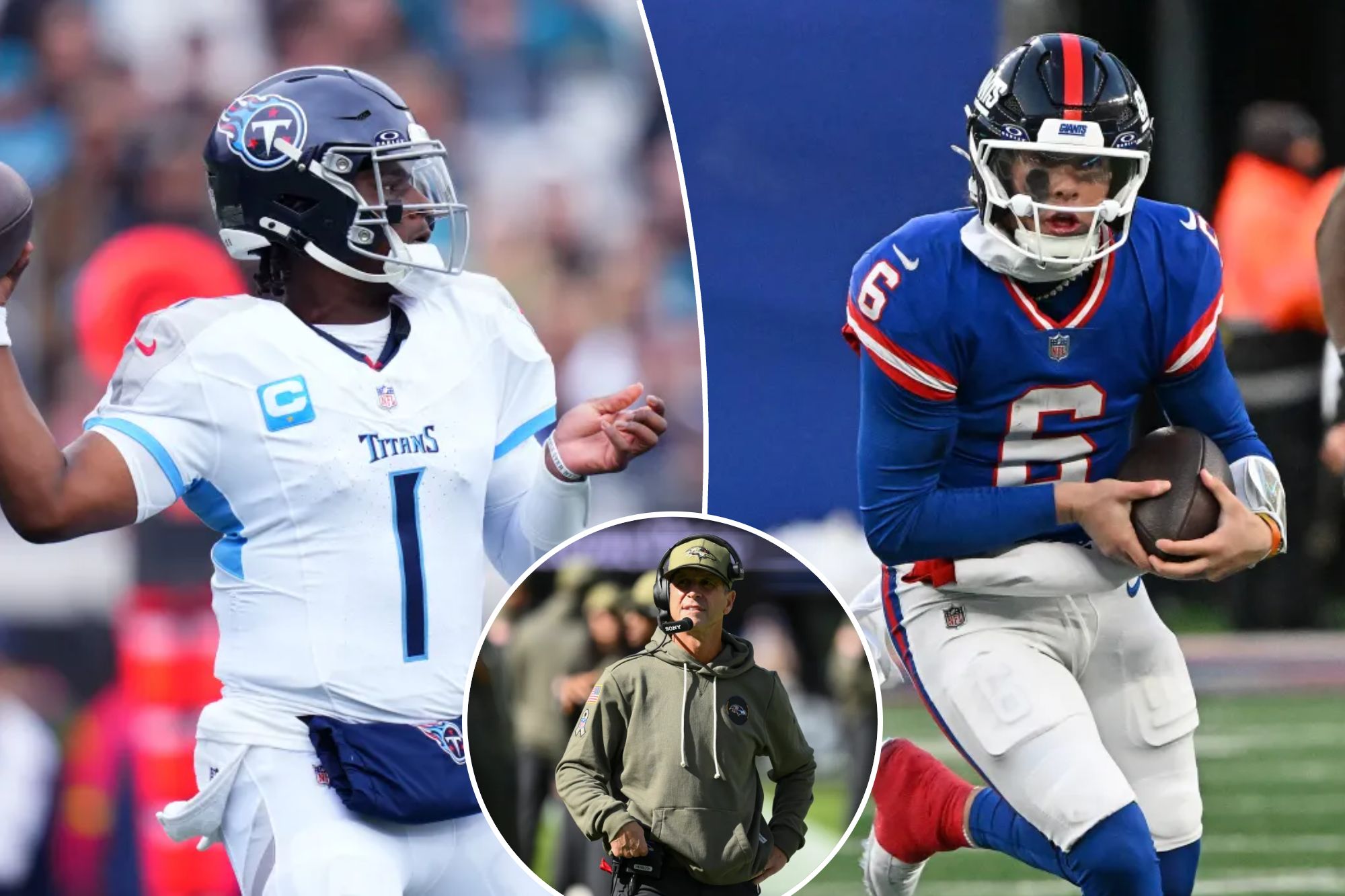 John Harbaugh watching Jaxson Dart, Cam Ward film as key question in ...