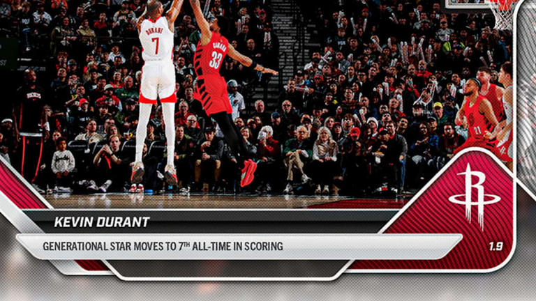 Kevin Durant passes Wilt for 7th all-time in scoring, earns Topps NOW card
