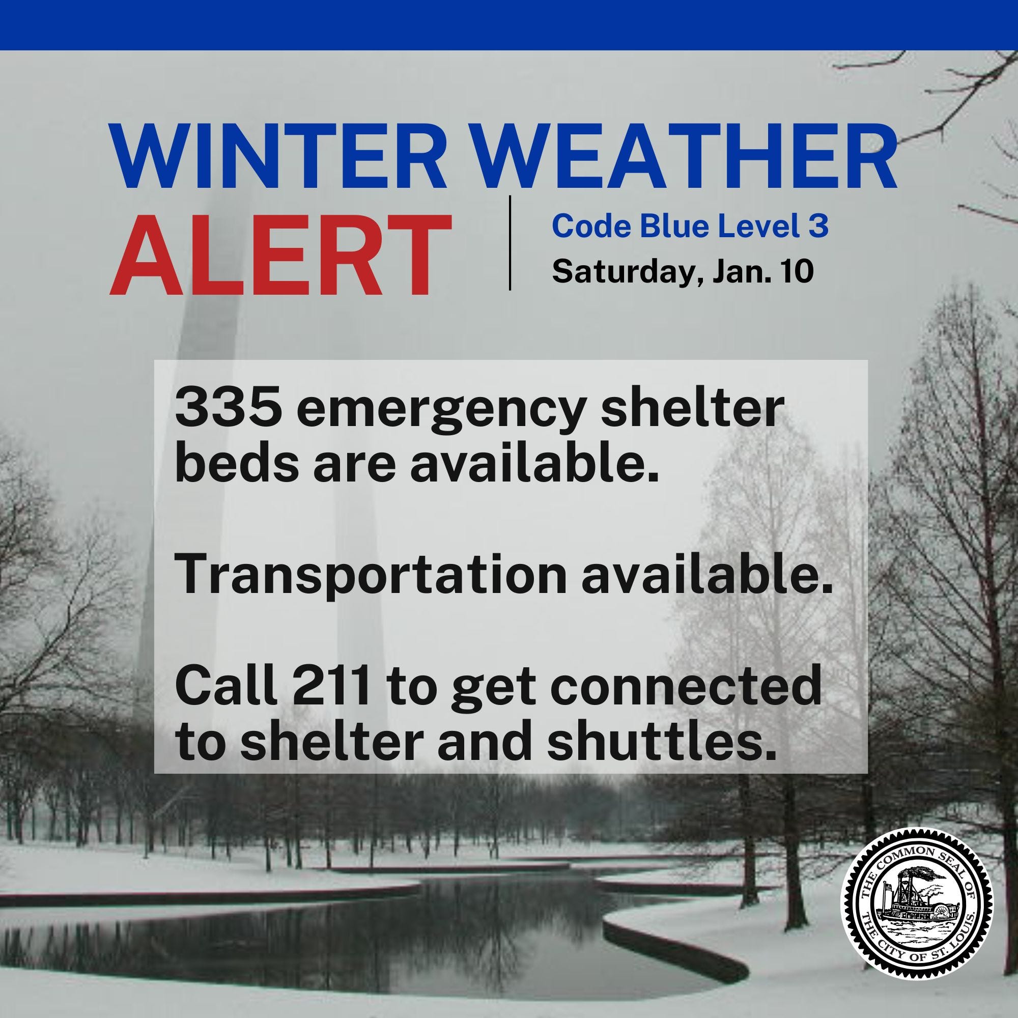 The city of St. Louis reactivates Code Blue