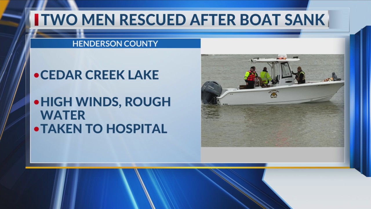 Duck hunters saved after boat sinks on Cedar Creek Lake
