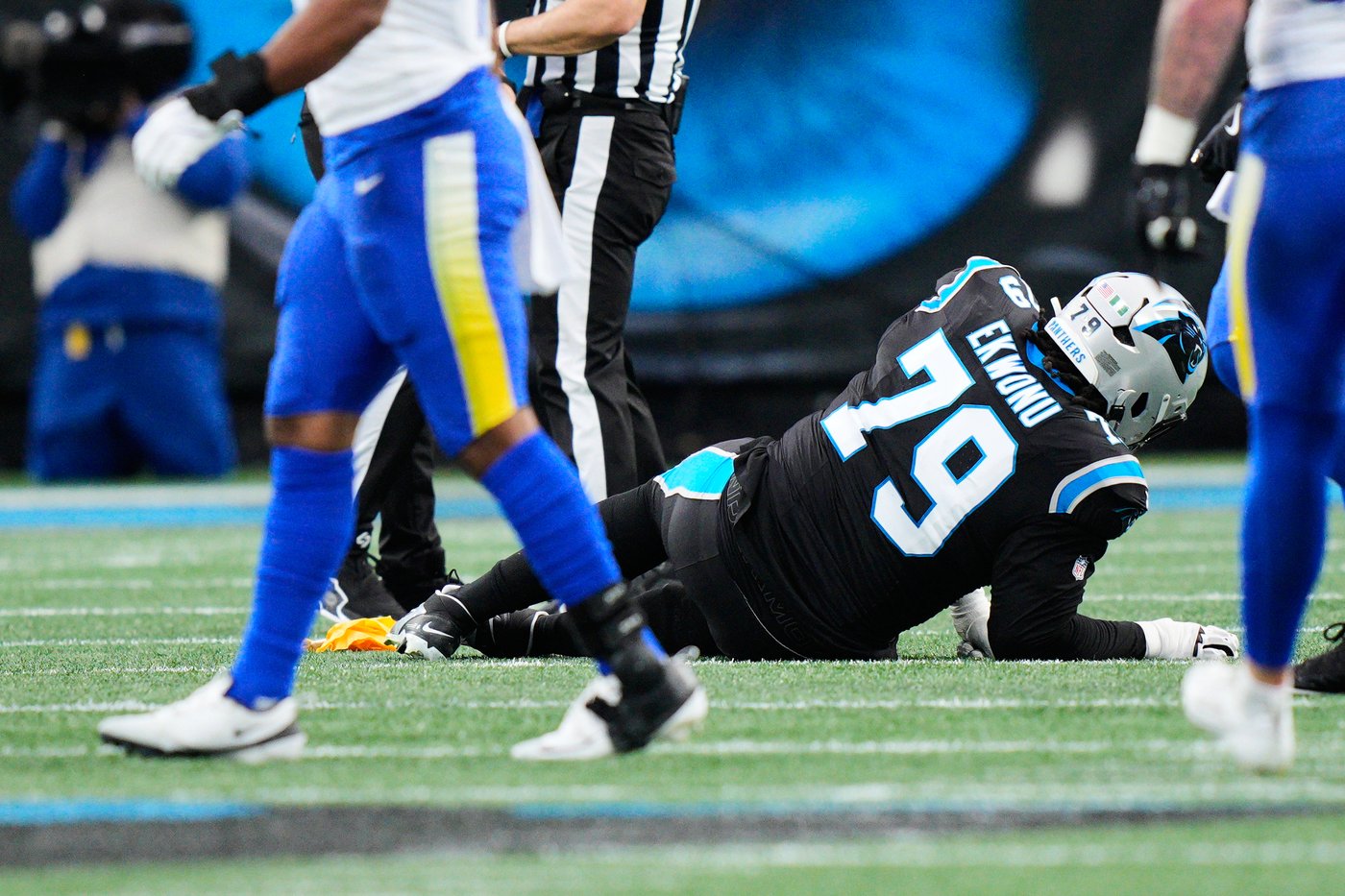 Panthers LT Ickey Ekwonu to miss significant time with ruptured patella ...