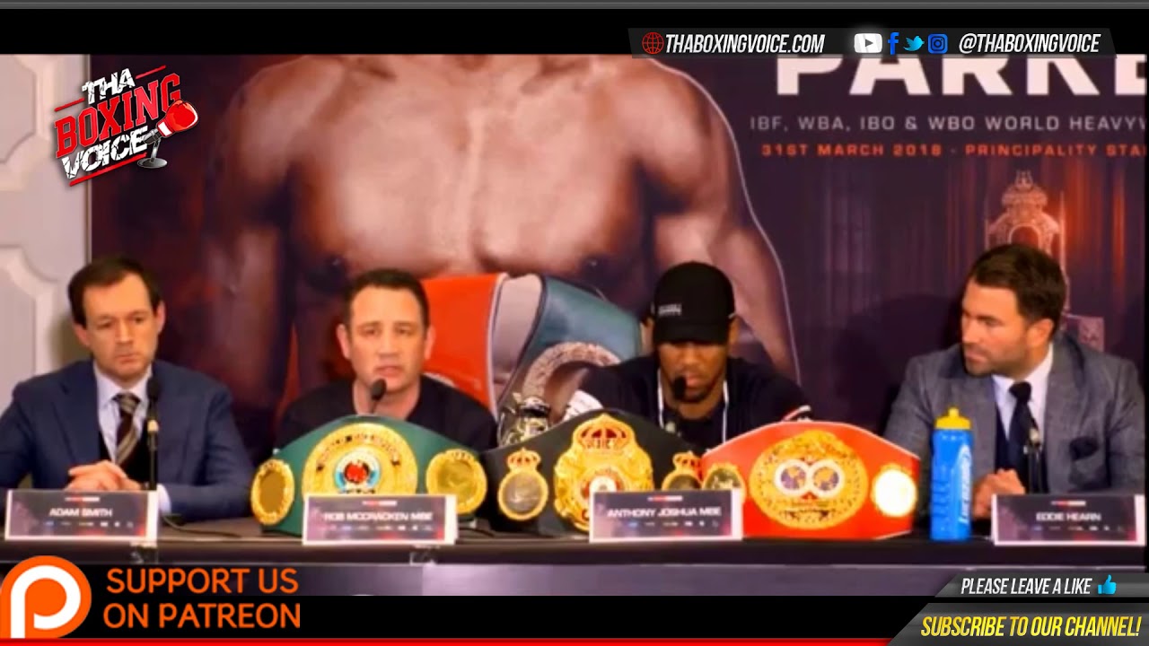 Anthony Joshua vs Joseph Parker press conference from London