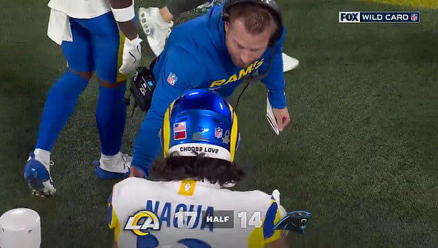 Rams superstar Puka Nacua consoled by his teammates after costly drop ...