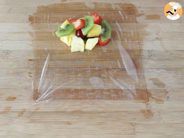 Rollito de primavera light con frutas