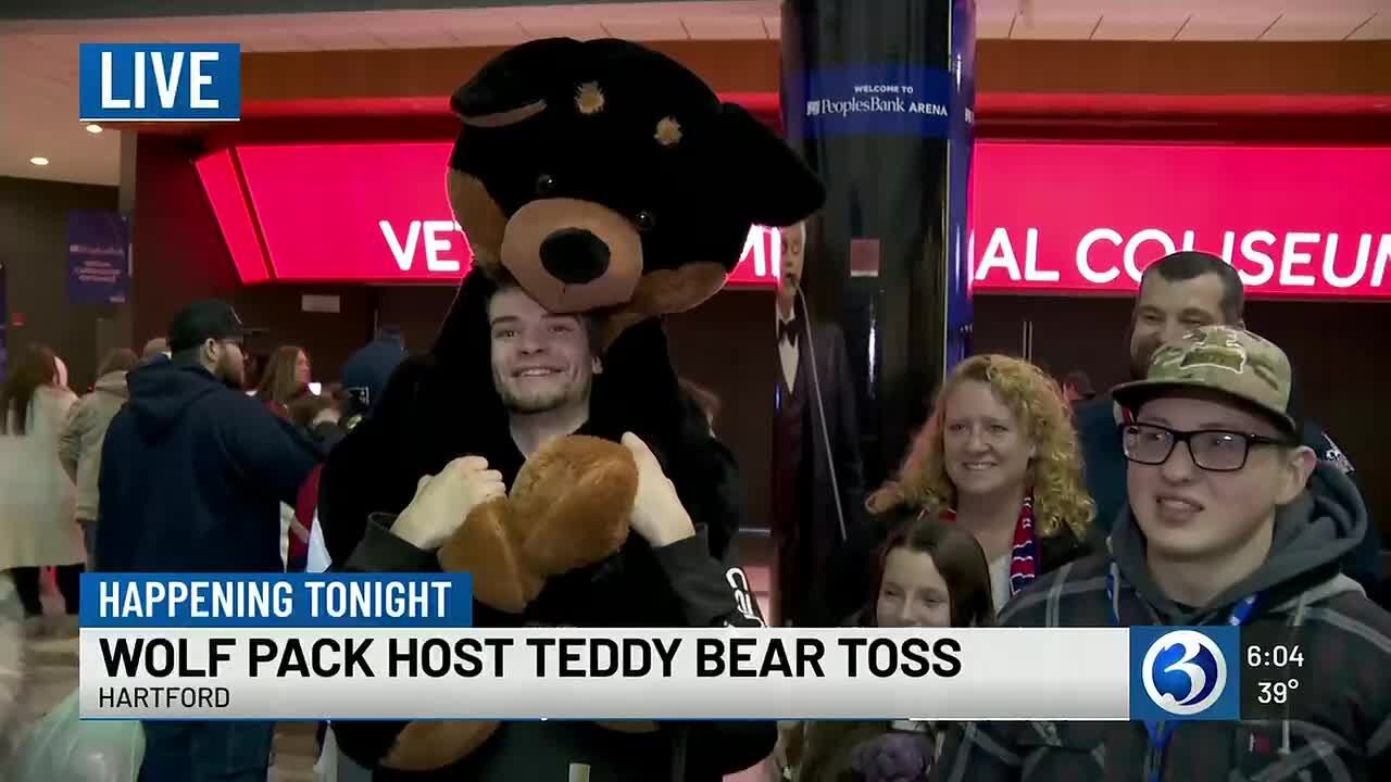 Hartford Wolf Pack hosts annual Teddy Bear Toss