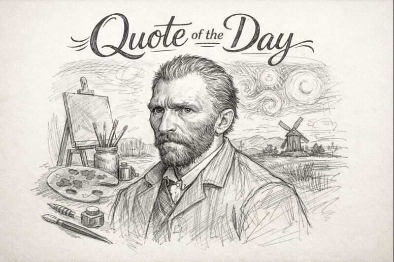 Quote of the day by Vincent van Gogh: 'I put my heart and my soul into ...