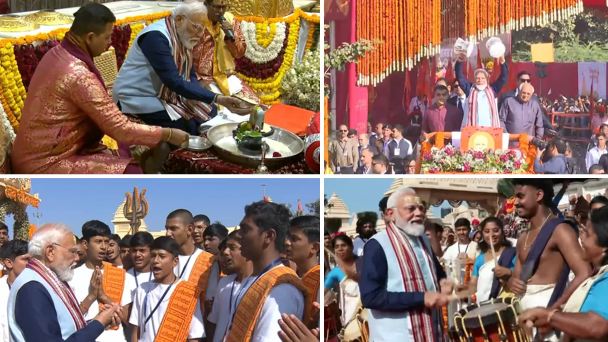 Gujarat: PM Modi offers prayers at Somnath Temple, plays damru at ...