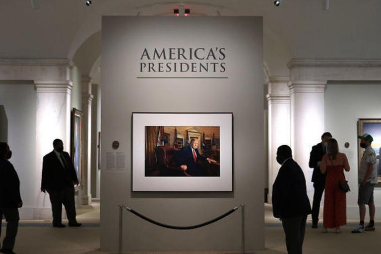 Smithsonian updates Trump portrait, removes text about double impeachment