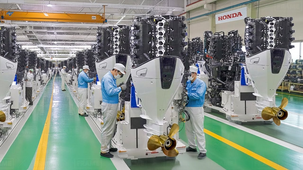 How they build powerful outboard engines in Japan