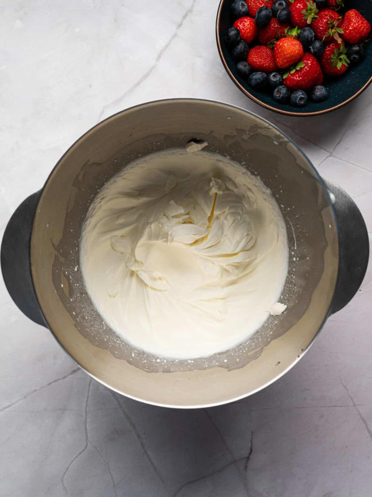 Mixed Berry Pavlova with Whip Cream