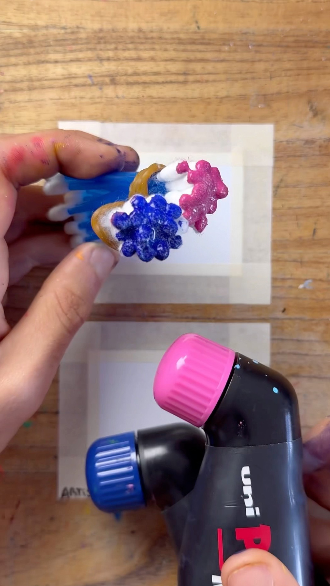 Creating a cosmic scene using unconventional materials