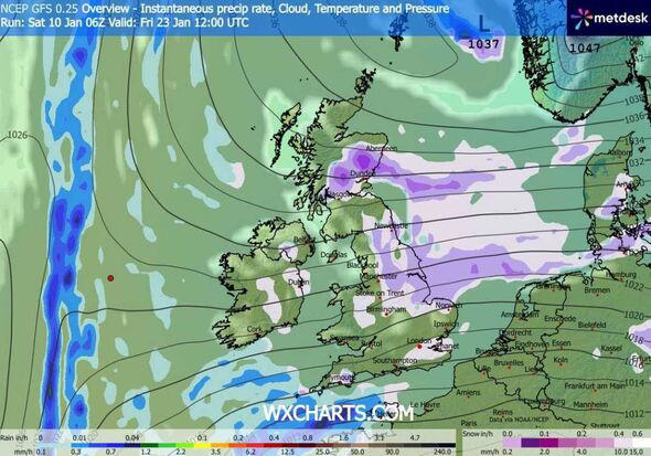 Snow maps show 600 mile blizzards as far south as London - full list of ...